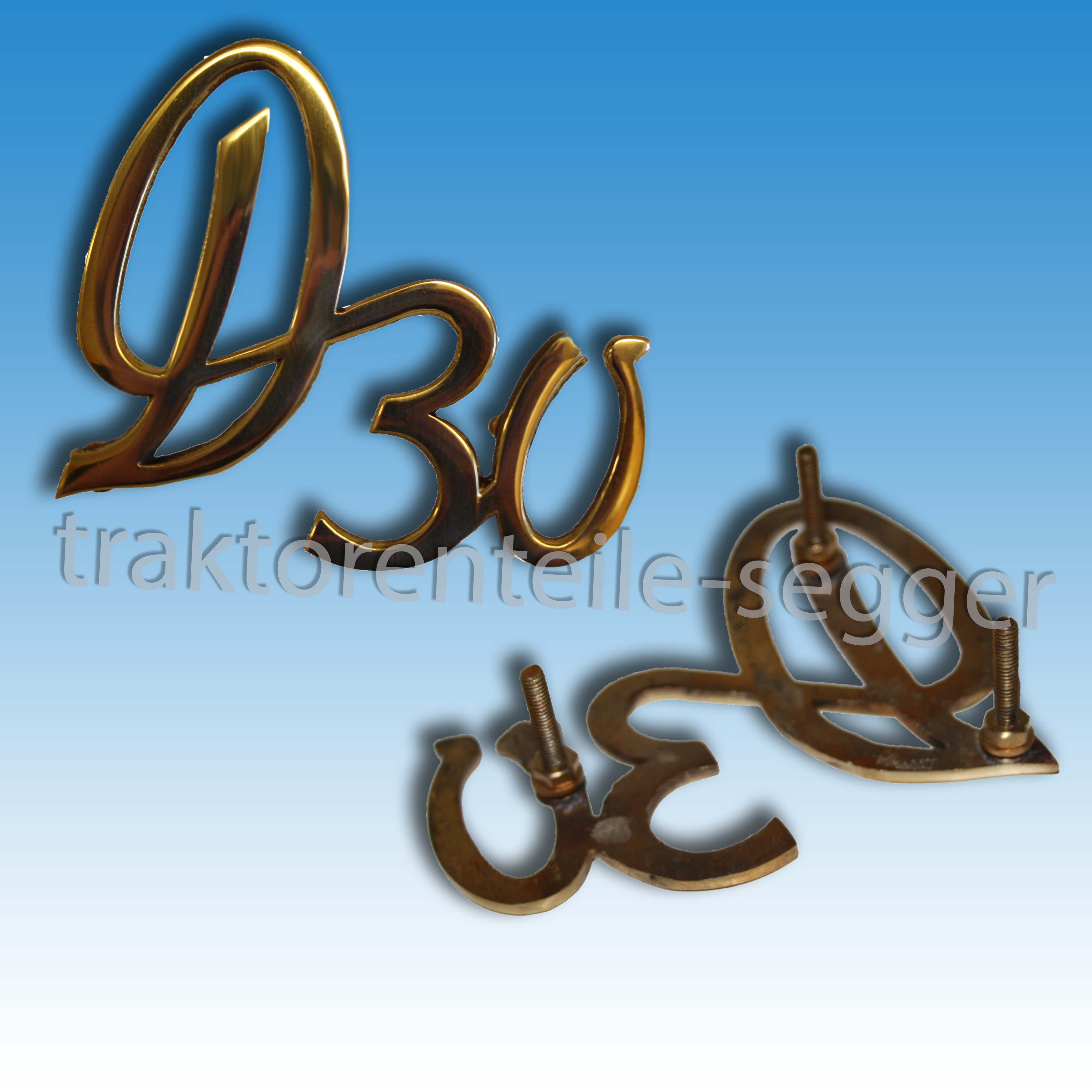 Traktorenteile Segger - Deutz Emblem Messing D30 D30S F2L712 D 30